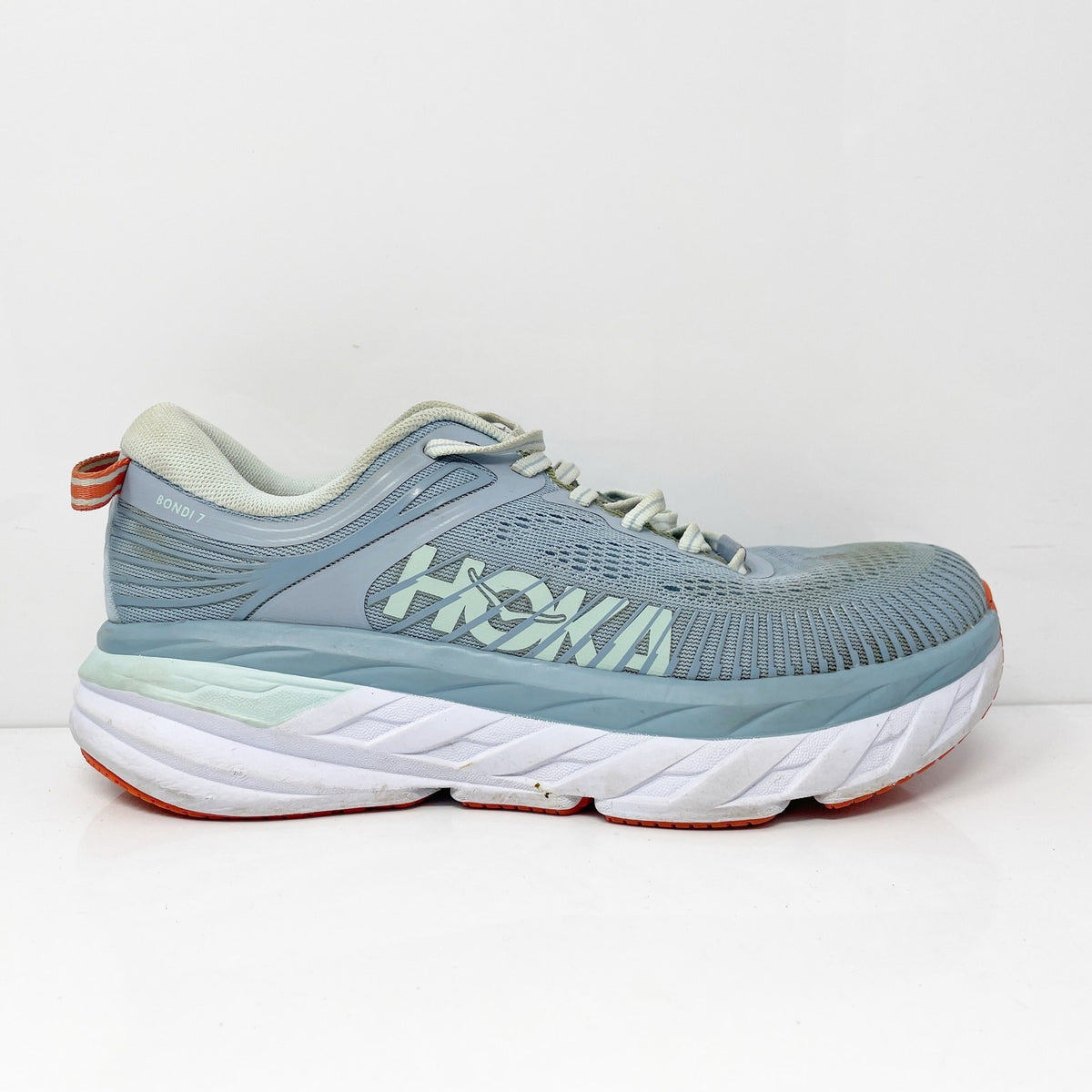 Hoka One One Womens Bondi 7 1110519 BFBG Blue Running Shoes Sneakers S ...