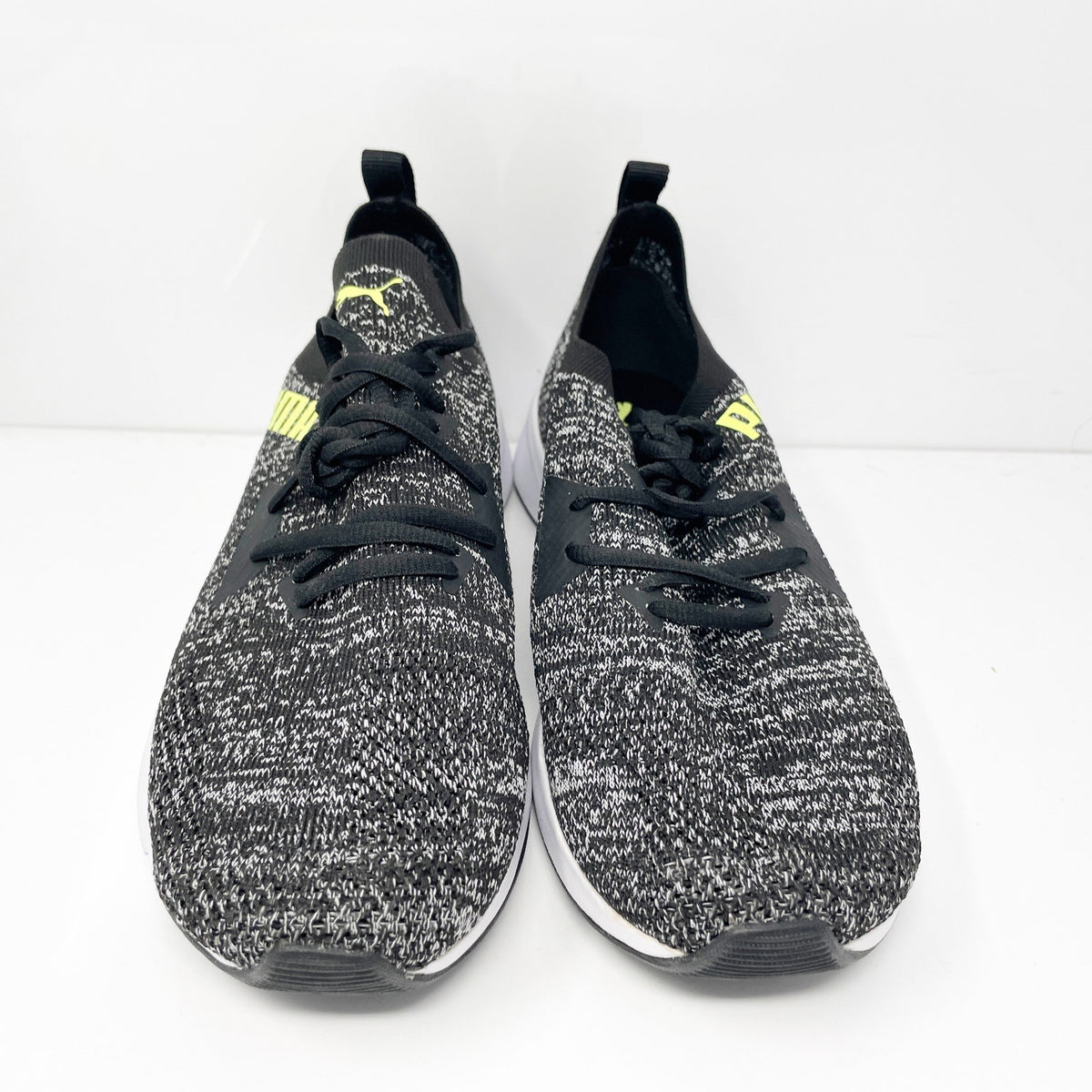 Puma Mens Flyer Runner Engineered Knit 192790-09 Black Running Shoes S ...