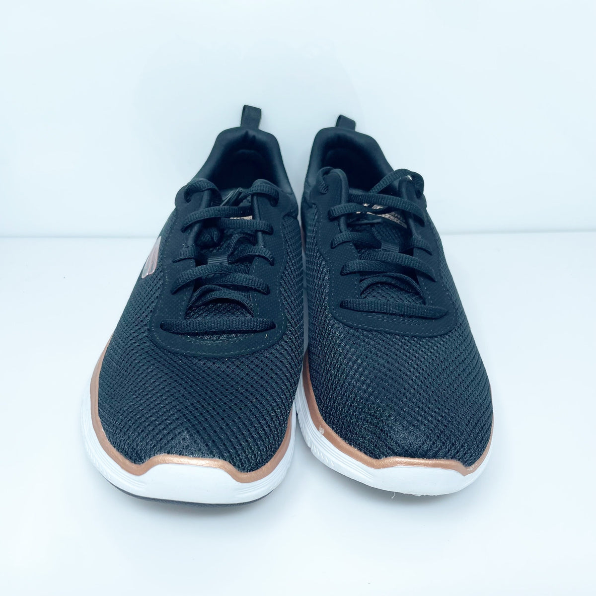 Skechers Womens Flex Appeal 4.0 149303 Black Running Shoes Sneakers Si ...