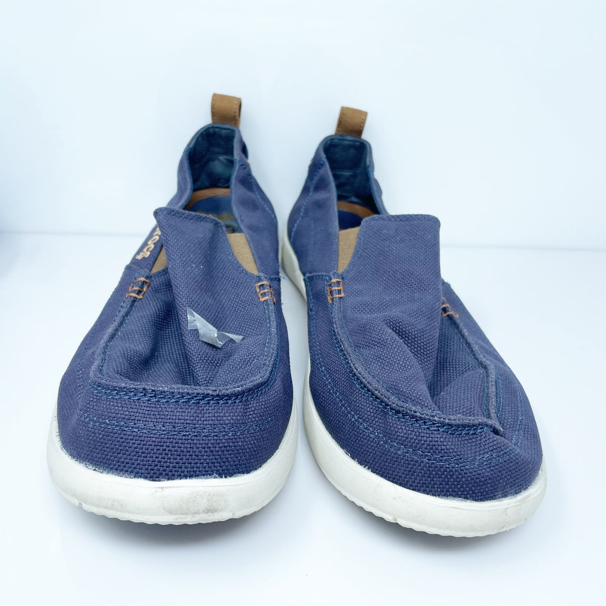 Crocs Mens Walu SYN 207635 Blue Square Toe Slip On Loafer Shoes Size 1 ...