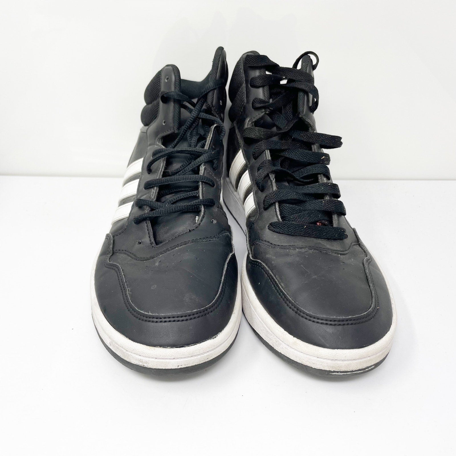 Adidas Mens Hoops 3.0 Mid GW3020 Black Basketball Shoes Sneakers Size ...