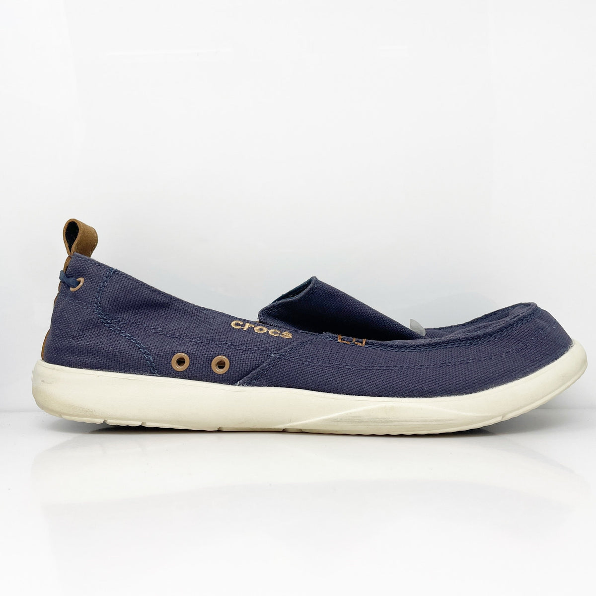 Crocs Mens Walu SYN 207635 Blue Square Toe Slip On Loafer Shoes Size 1 ...